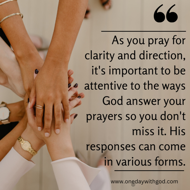 Prayer for Clarity and Direction: How to Find God's Path in Life's ...